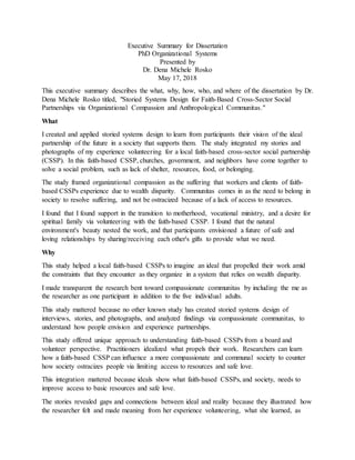 Storied Systems Design of Partnerships: Executive Summary | DOCX