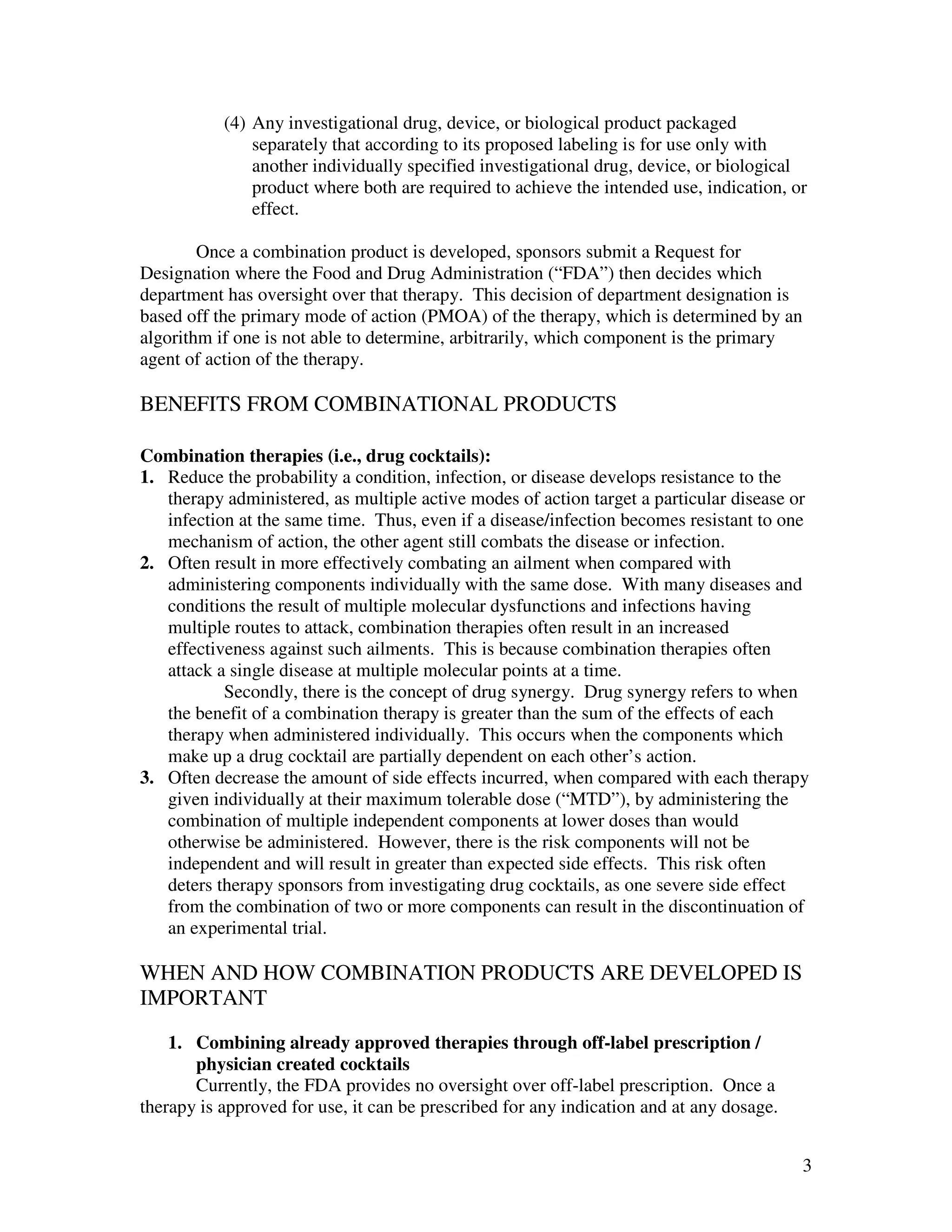 Executive summary drug cocktails | PDF