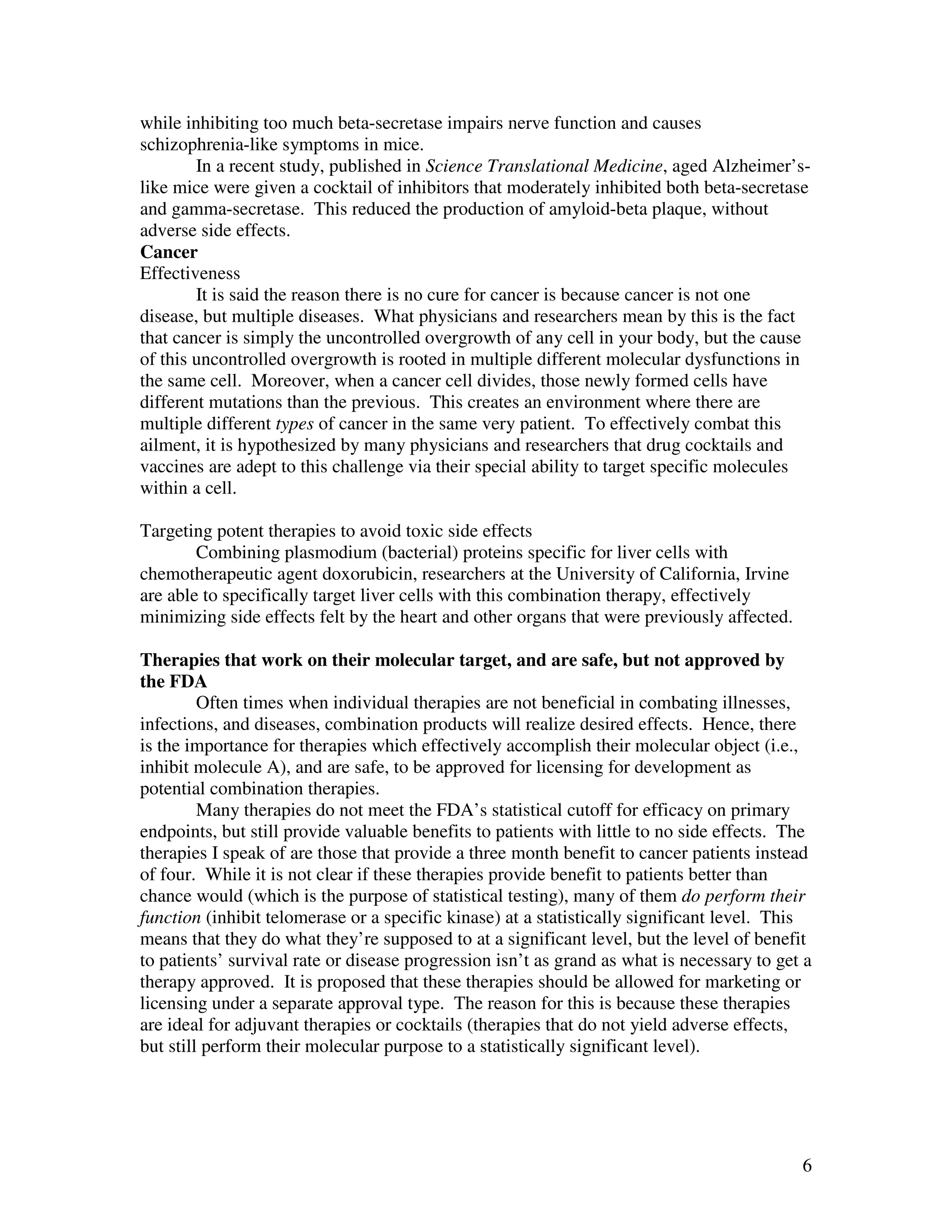Executive summary drug cocktails | PDF