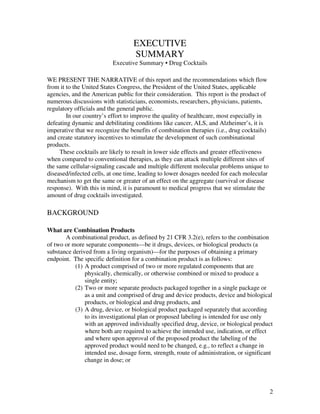 Executive summary drug cocktails | PDF