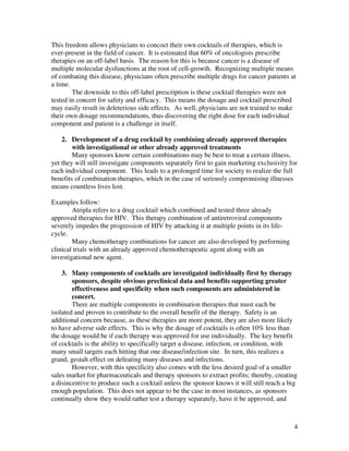 Executive summary drug cocktails | PDF