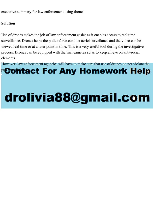 executive summary for law enforcement using dronesSolutionUse .pdf