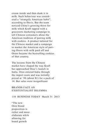 EXECUTIVE SUMMARY For most of its 100-year existence, Oreo .docx | Desserts and Baking | Food ...