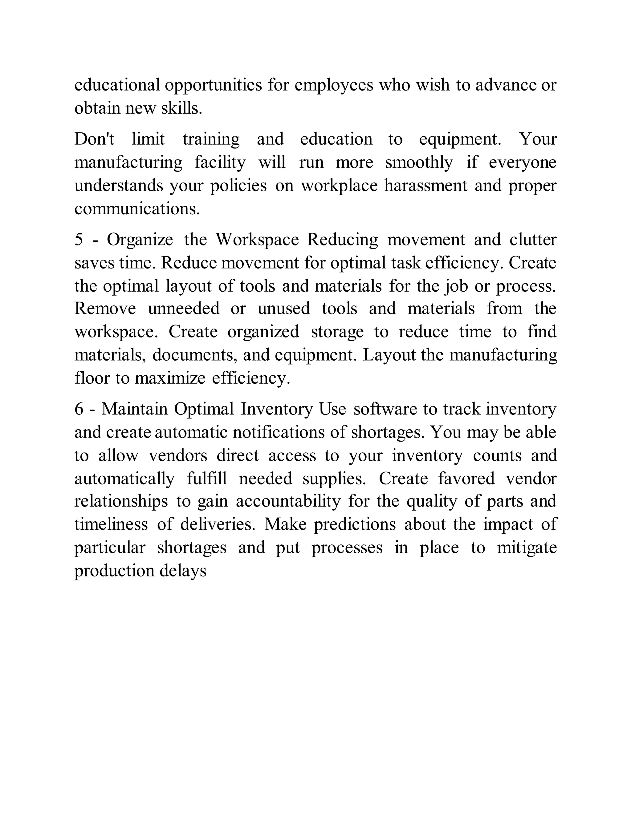 Executive summary of production and productivity | DOCX