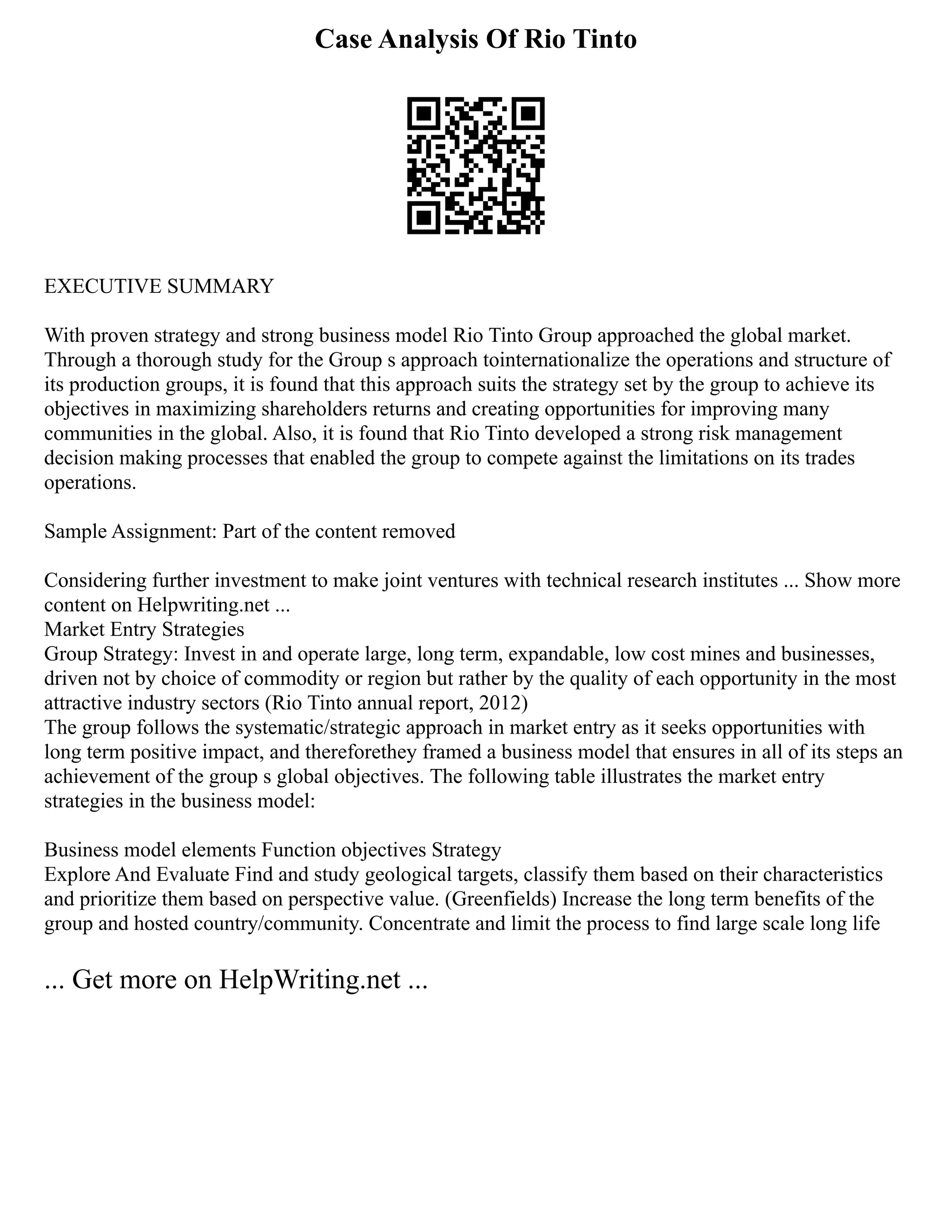 Executive Summary Report Template | PDF