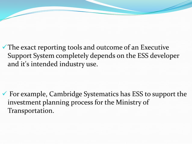 Executive support system (ess) | PPTX
