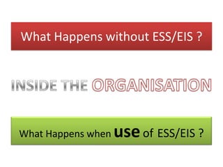 Executive support system [ess] itm project, by romeo mba first sem | PPTX