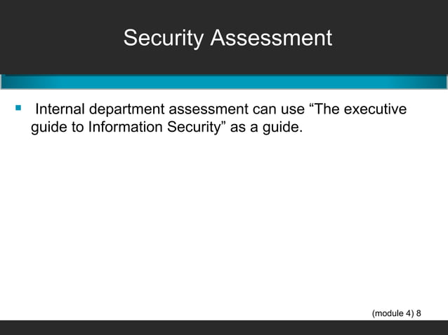 Executive Information Security Training | PPT