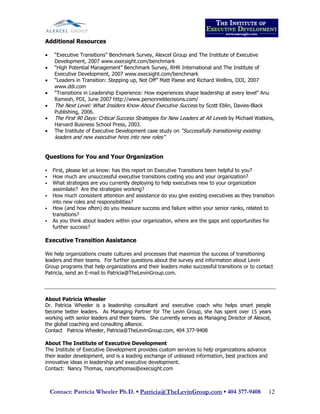 Executive Transitions Market Study Reportpw | PDF
