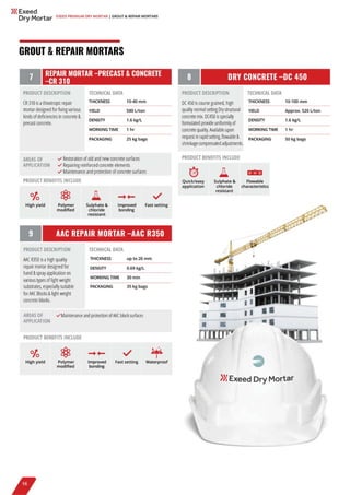 Exeed Premium Dry Mortar Brochure | PDF