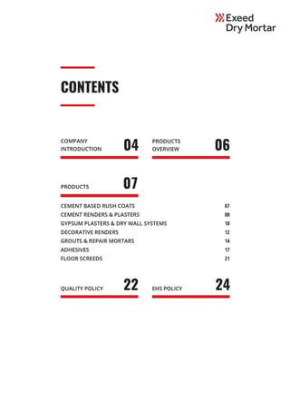 Exeed Premium Dry Mortar Brochure | PDF