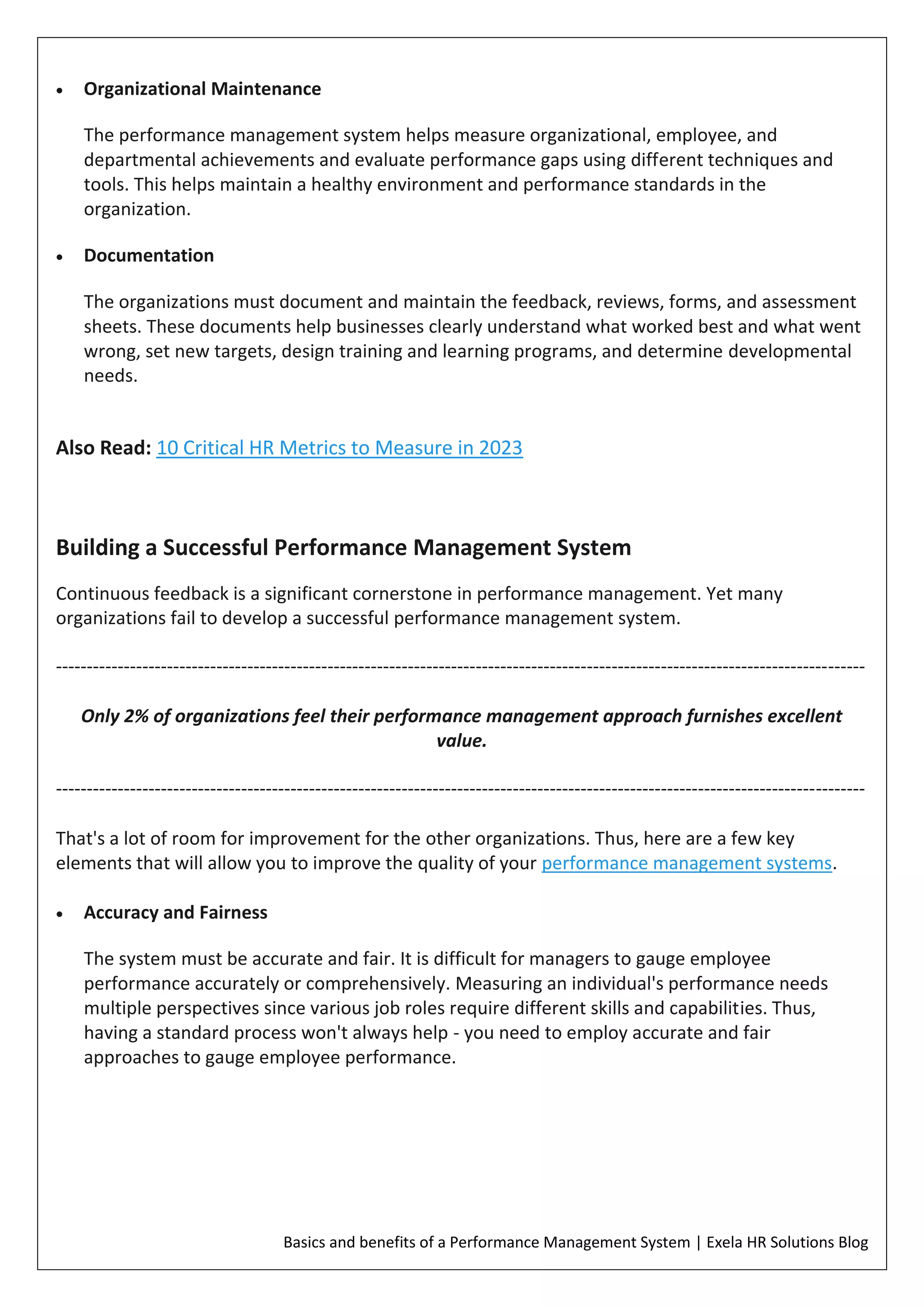 Basics and benefits of a Performance Management System | EHRS Blog ...