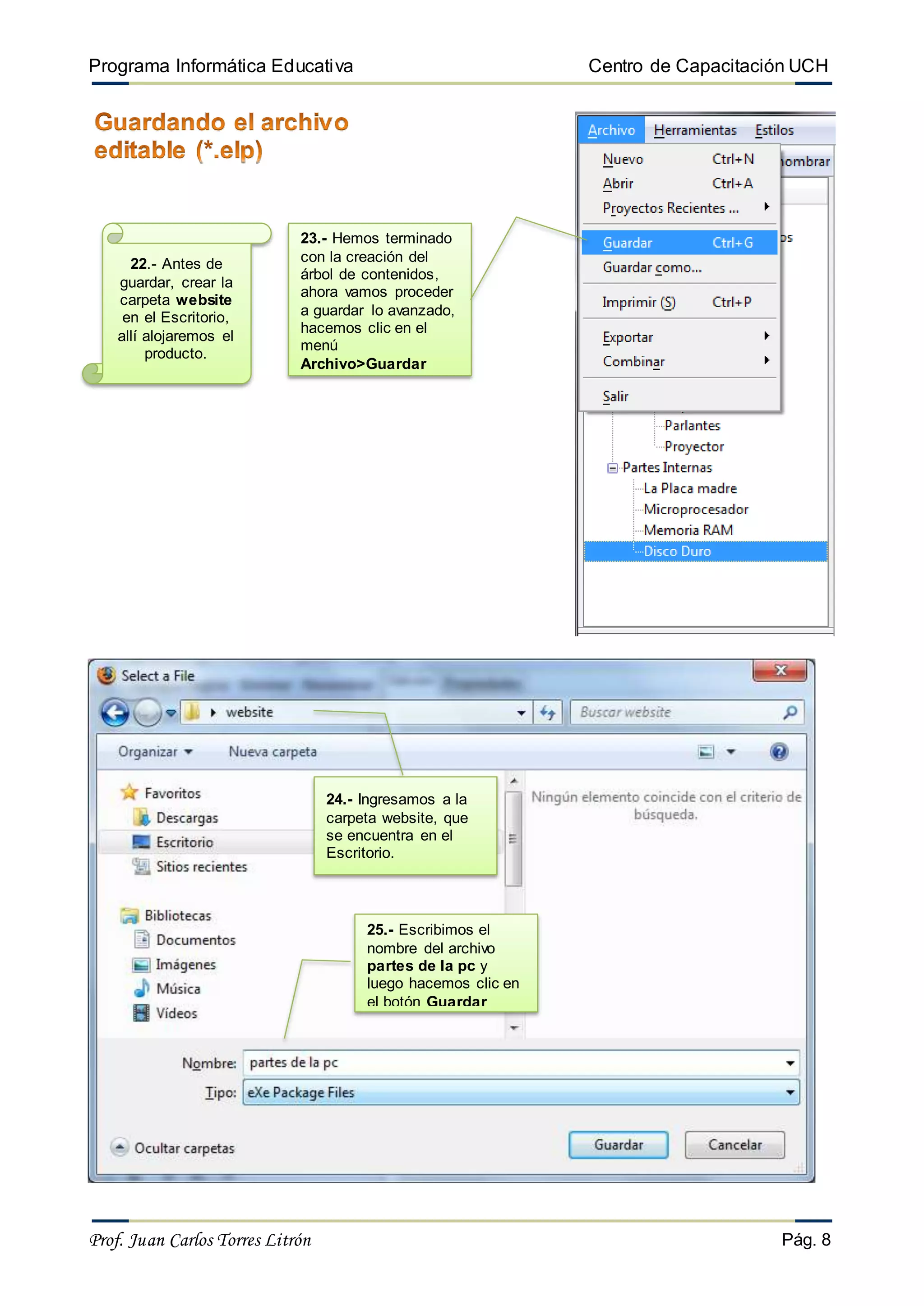 Exe learning arbol de contenidos | PDF
