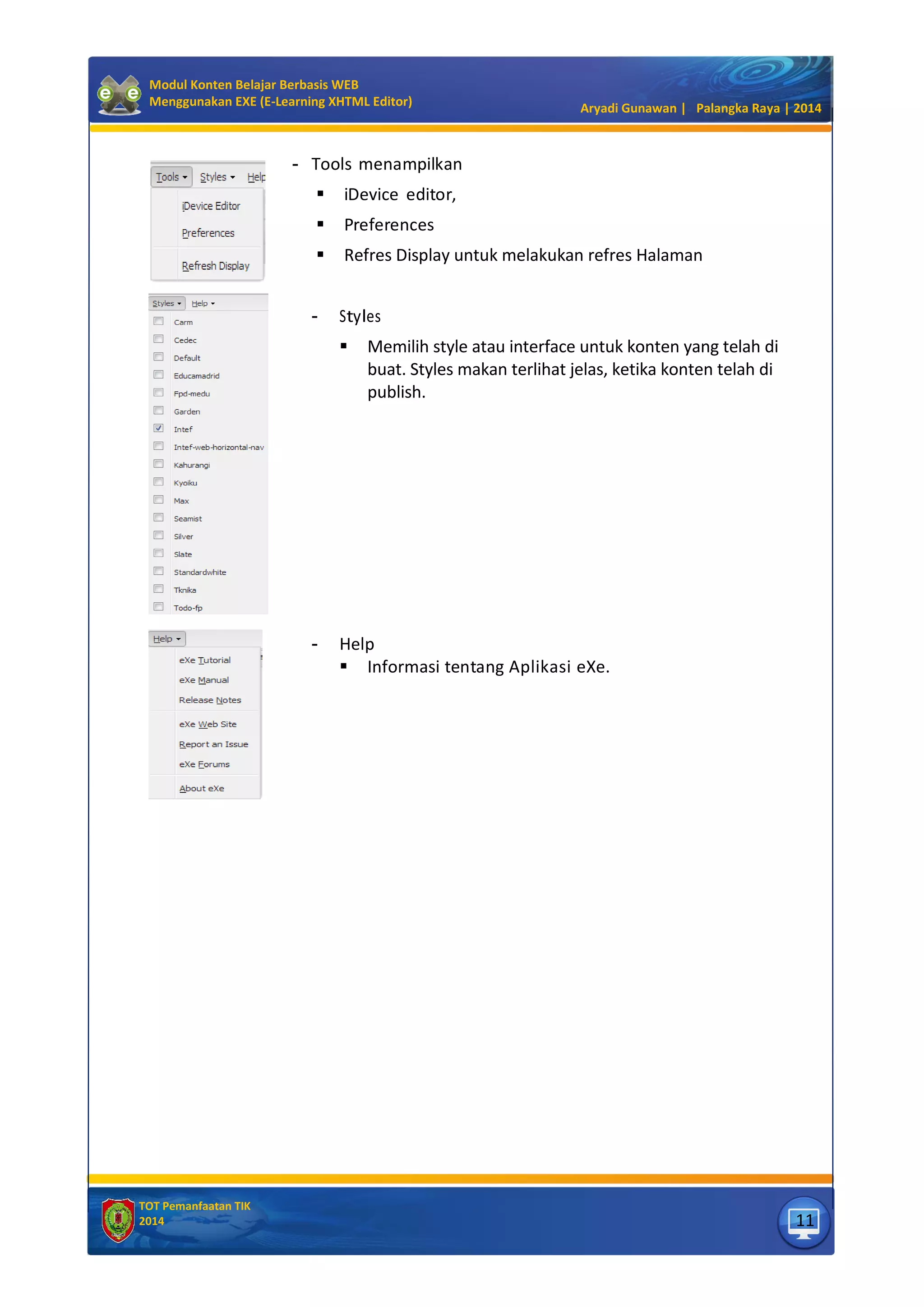 Modul Installasi Dan Fundamental Exe Learning | PDF