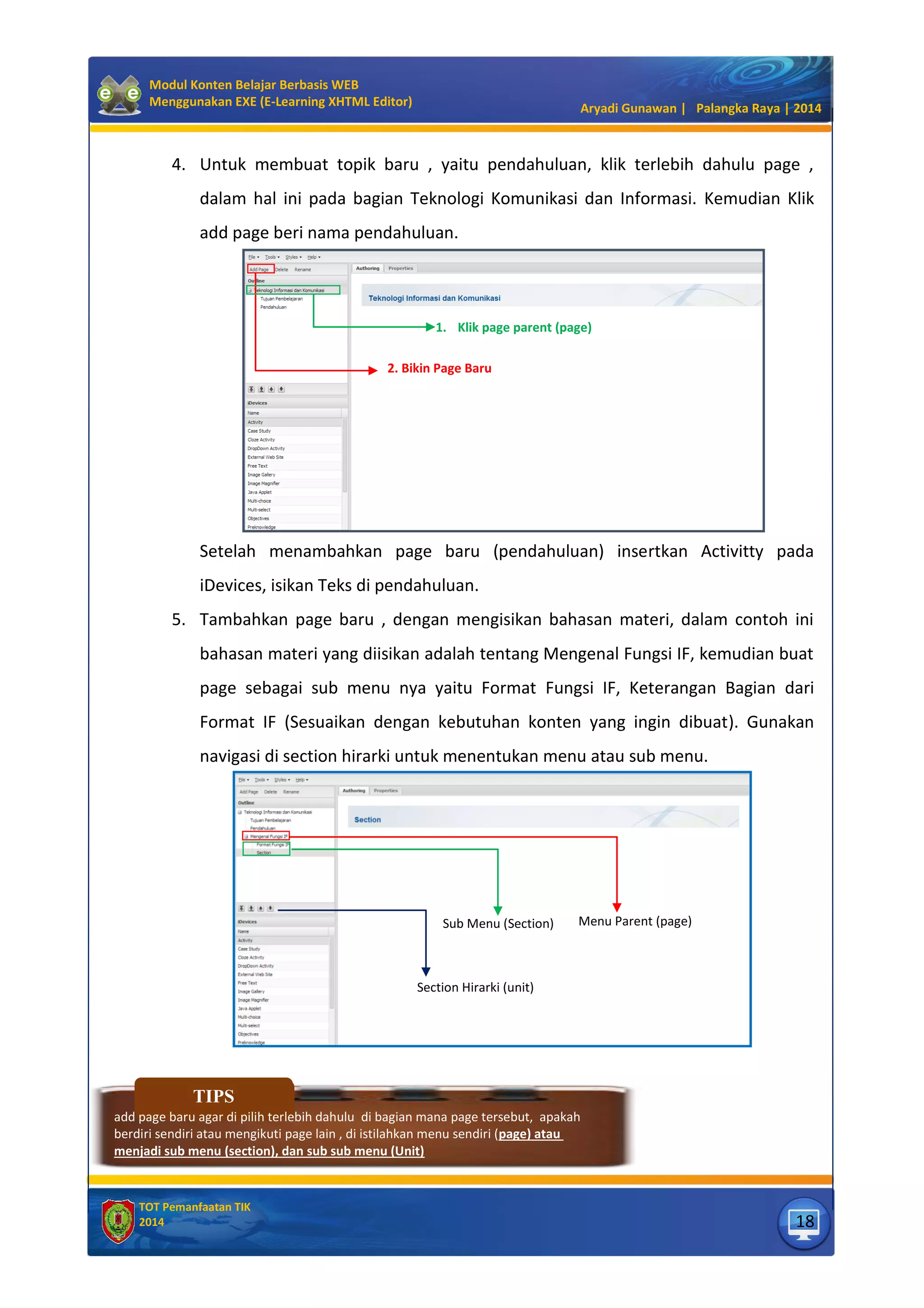 Modul Installasi Dan Fundamental Exe Learning | PDF