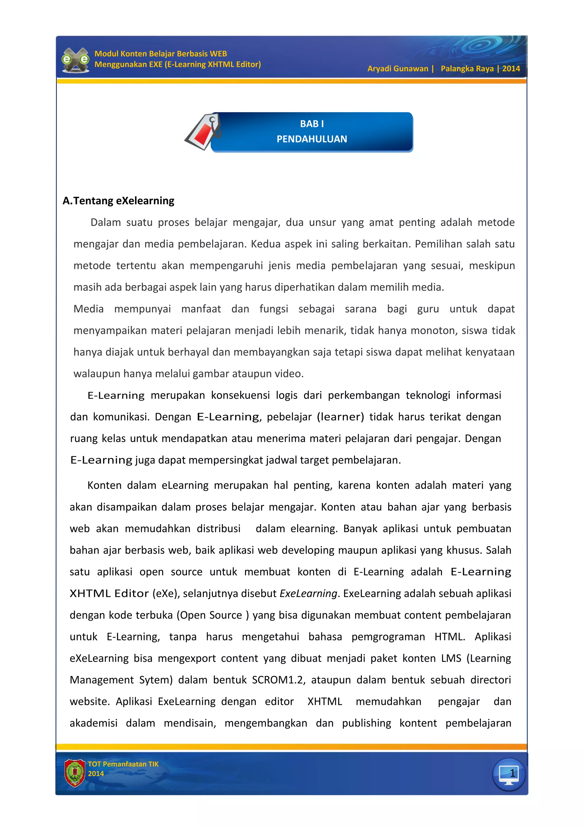 Modul Installasi Dan Fundamental Exe Learning Pdf