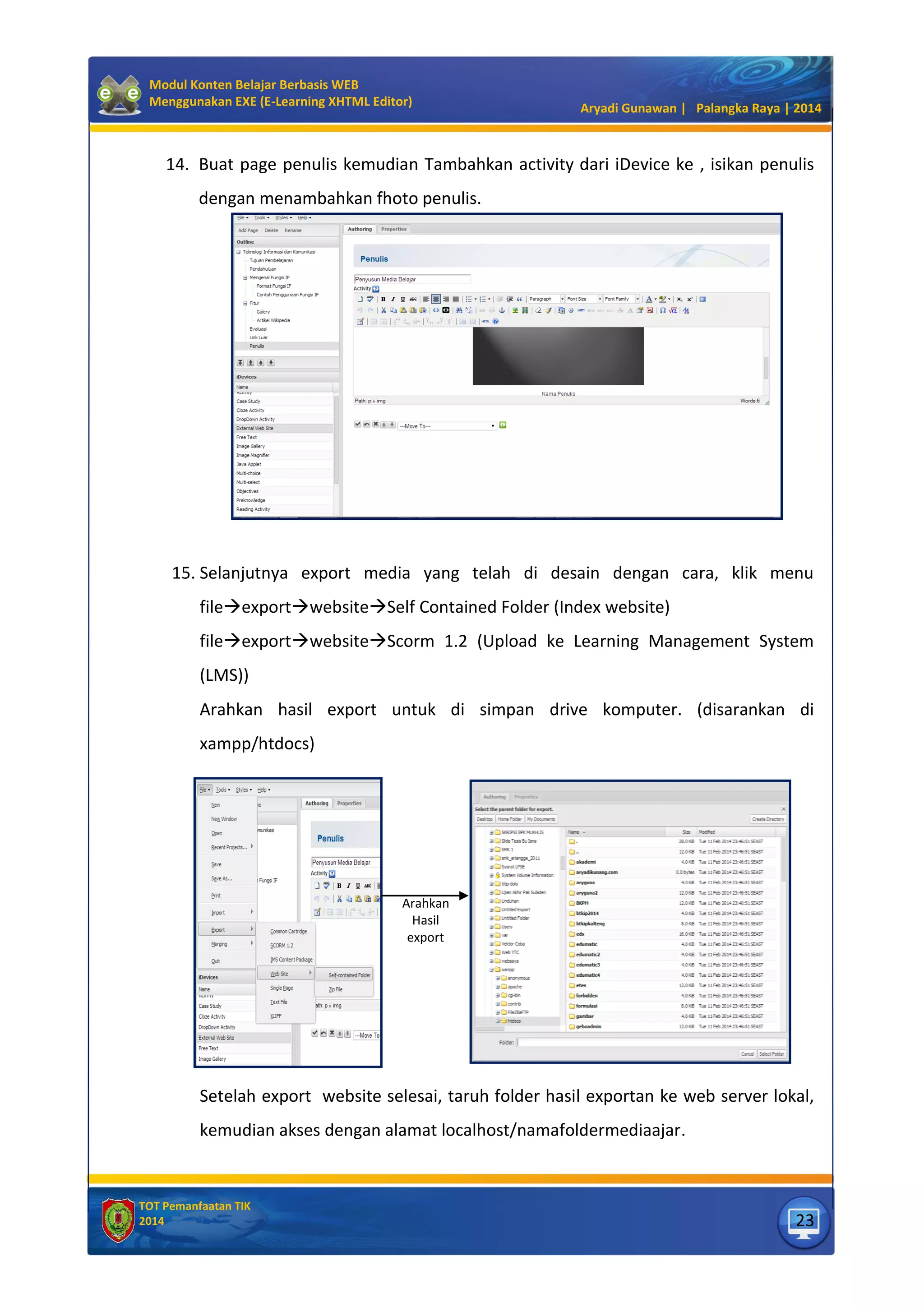 Modul Installasi Dan Fundamental Exe Learning | PDF