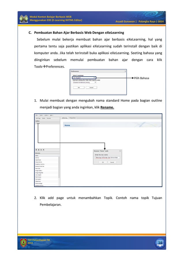 Modul Installasi Dan Fundamental Exe Learning | PDF