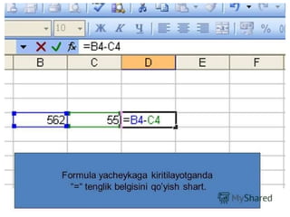 EXEL mavzusi.pptx | Free Download