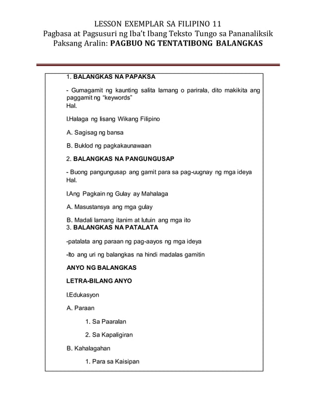 Lesson Exemplar Template Filipino With Correction - vrogue.co Lesson Exemplar Template Filipino With Correction - vrogue.co
