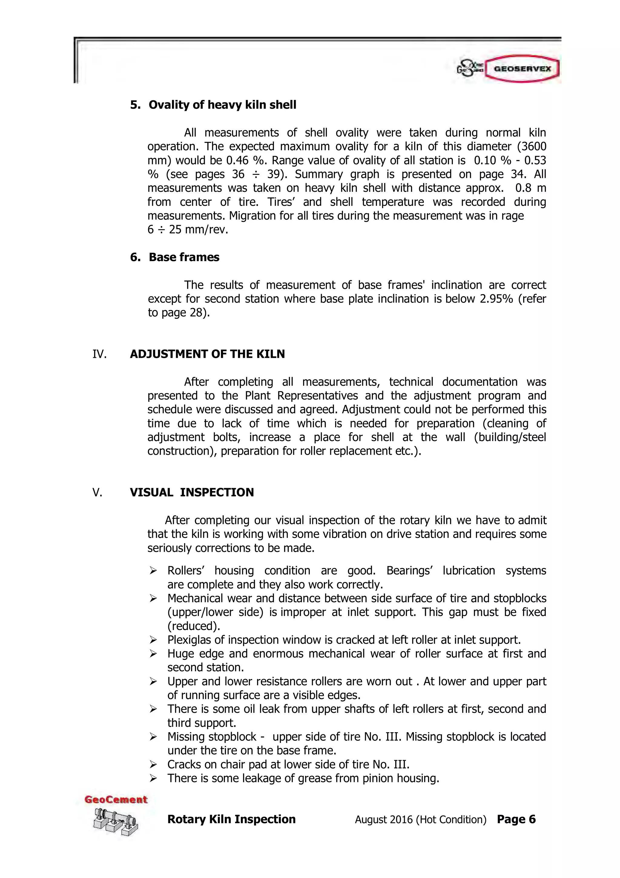 Exemplary report-rotary-kiln-alignment | PDF