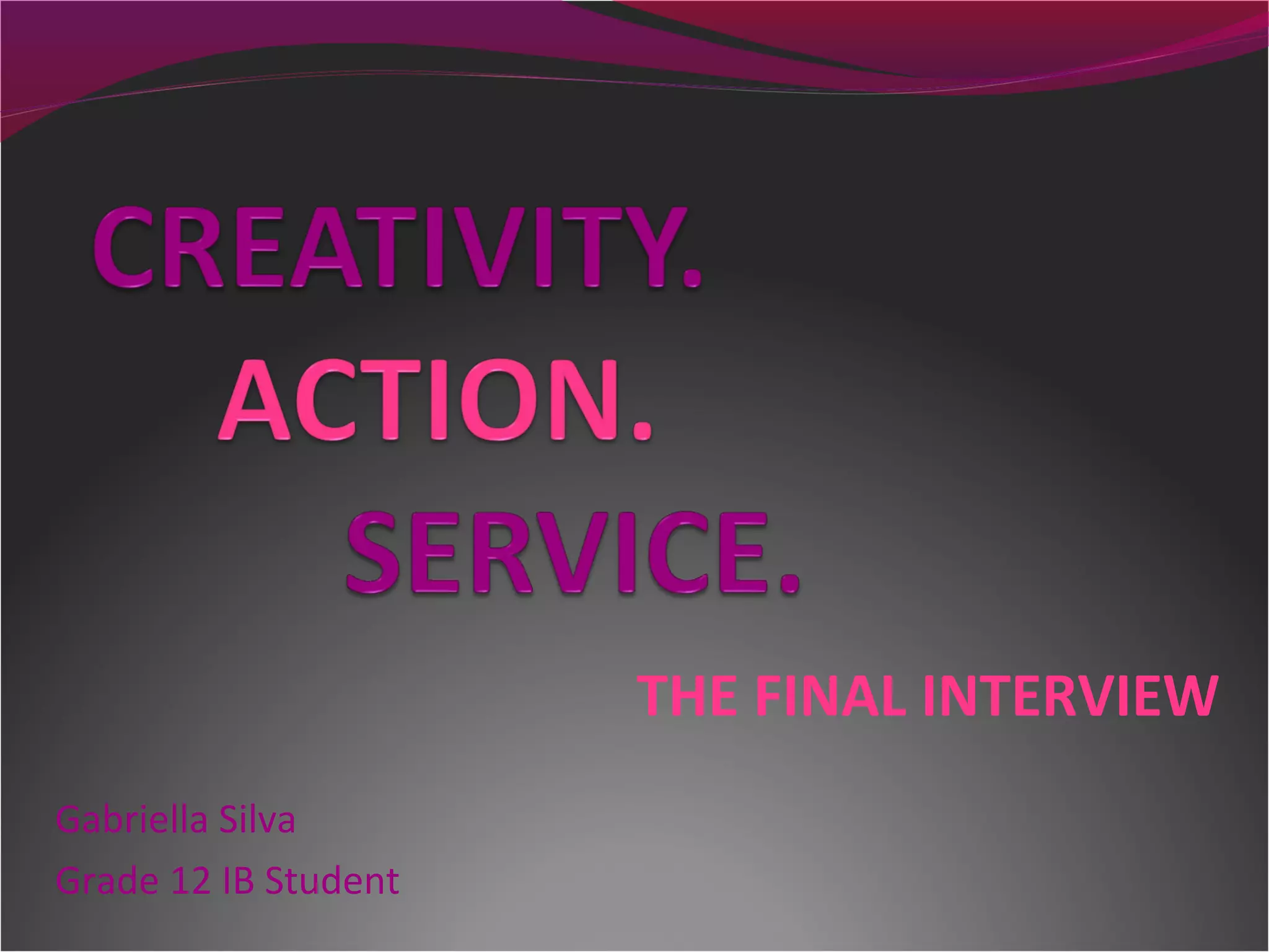 Exemplary final interview | PPT