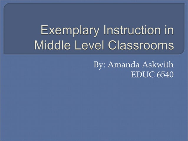 Exemplary power point | PPT