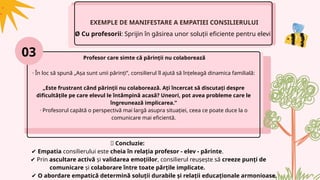 EXEMPLE DE BUNĂ PRACTICĂ PENTRU ARMONIZAREA RELAȚIEI PROFESOR - ELEV ...