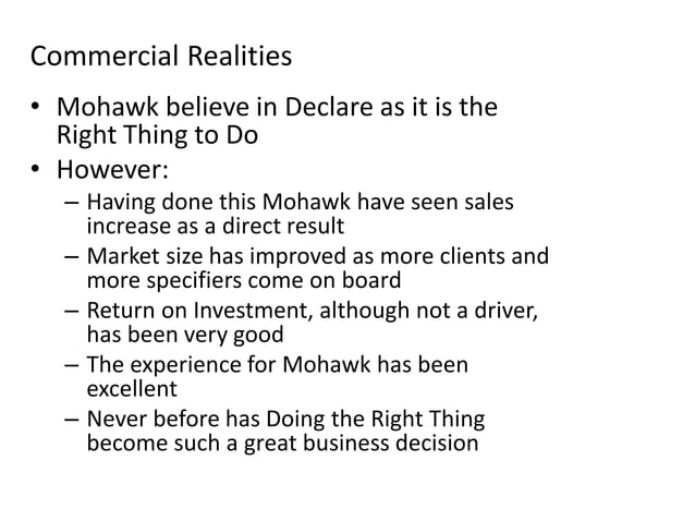 Exemple Declare - Mohawk Group | PPT
