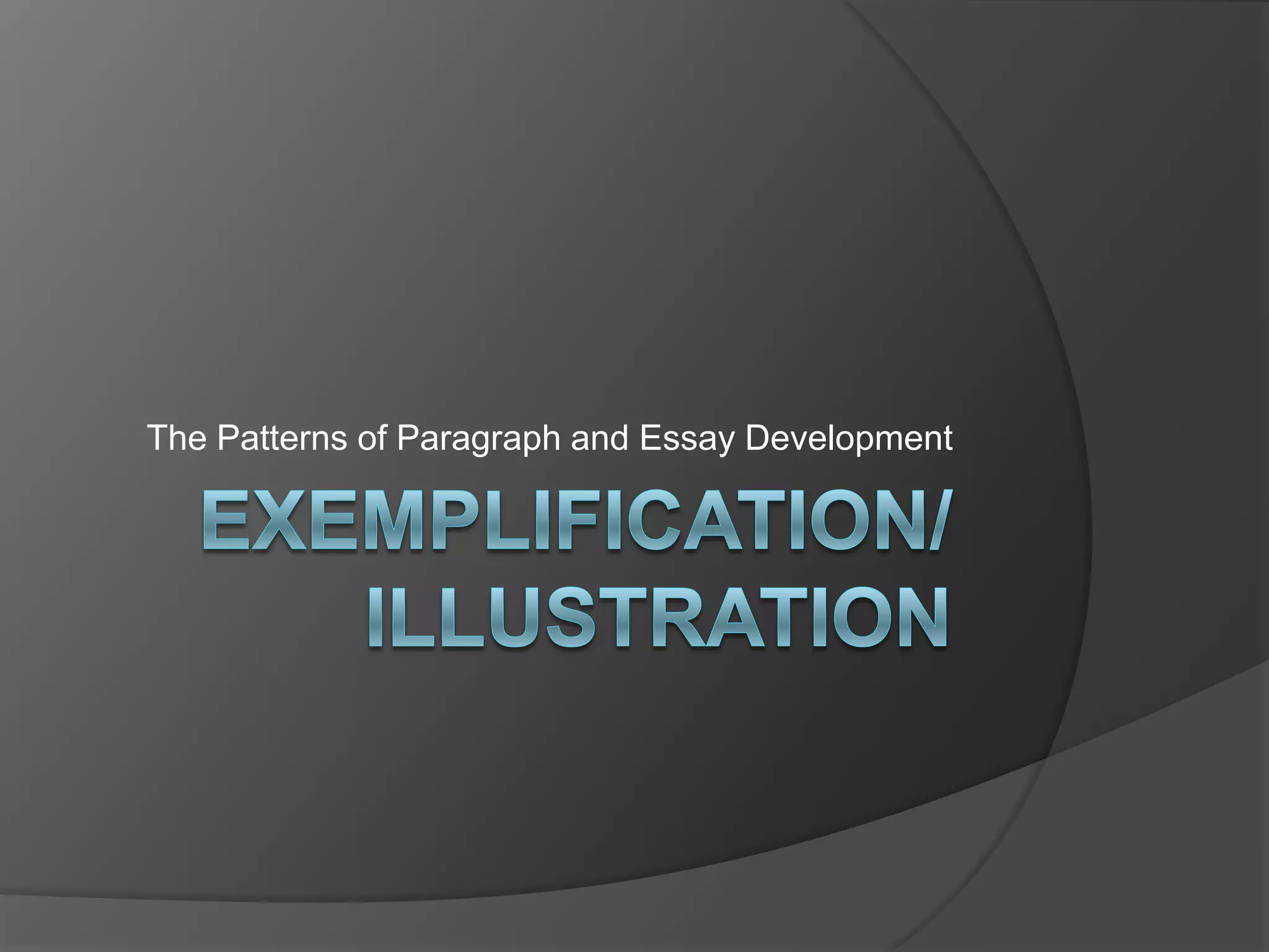 Exemplification | PPTX