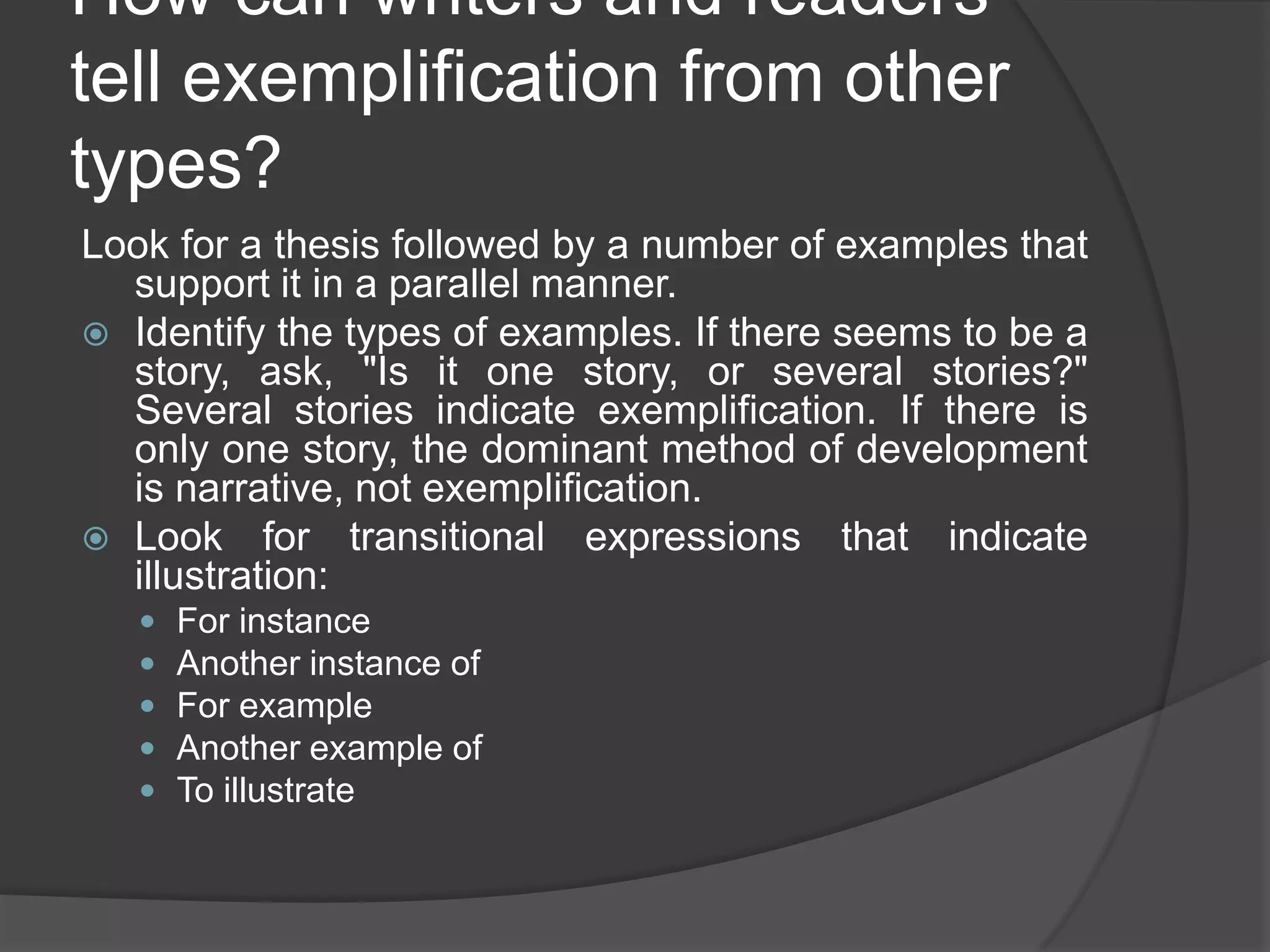 Exemplification | PPTX