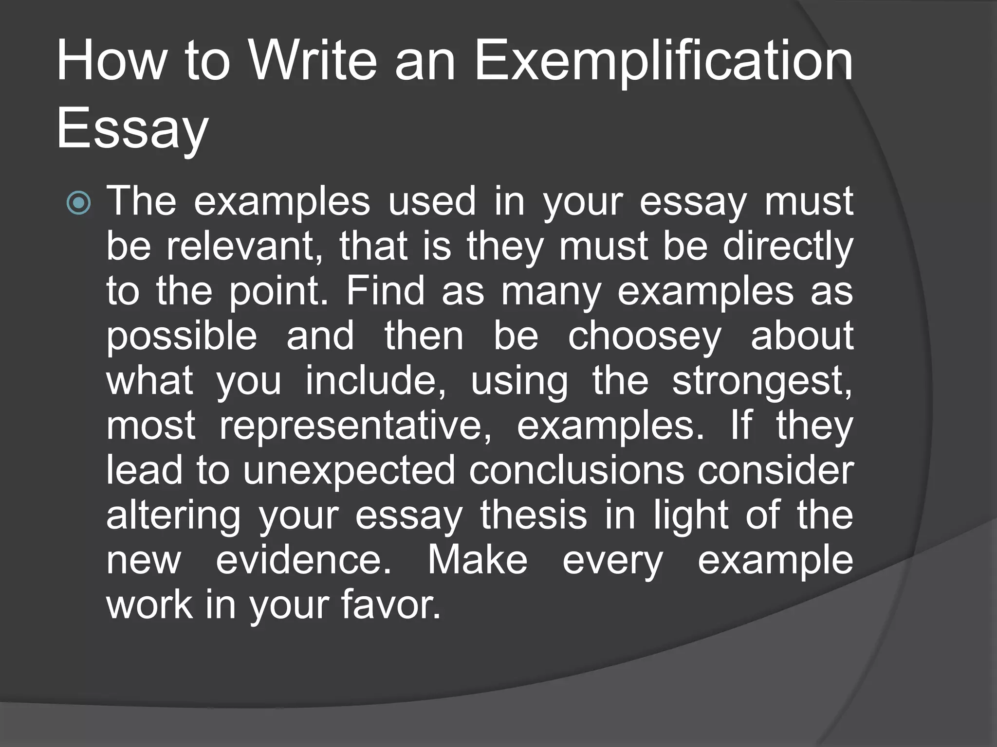 Exemplification | PPTX