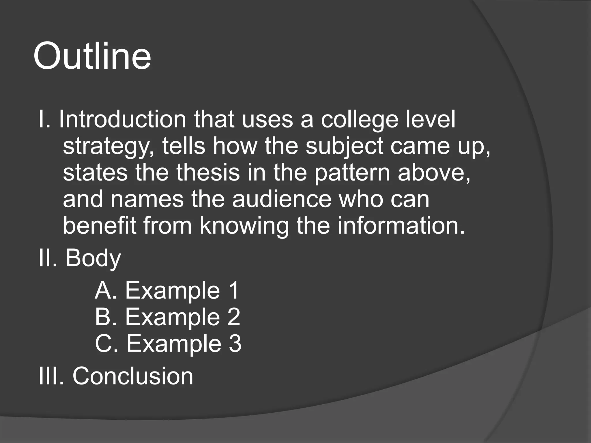 Exemplification | PPTX