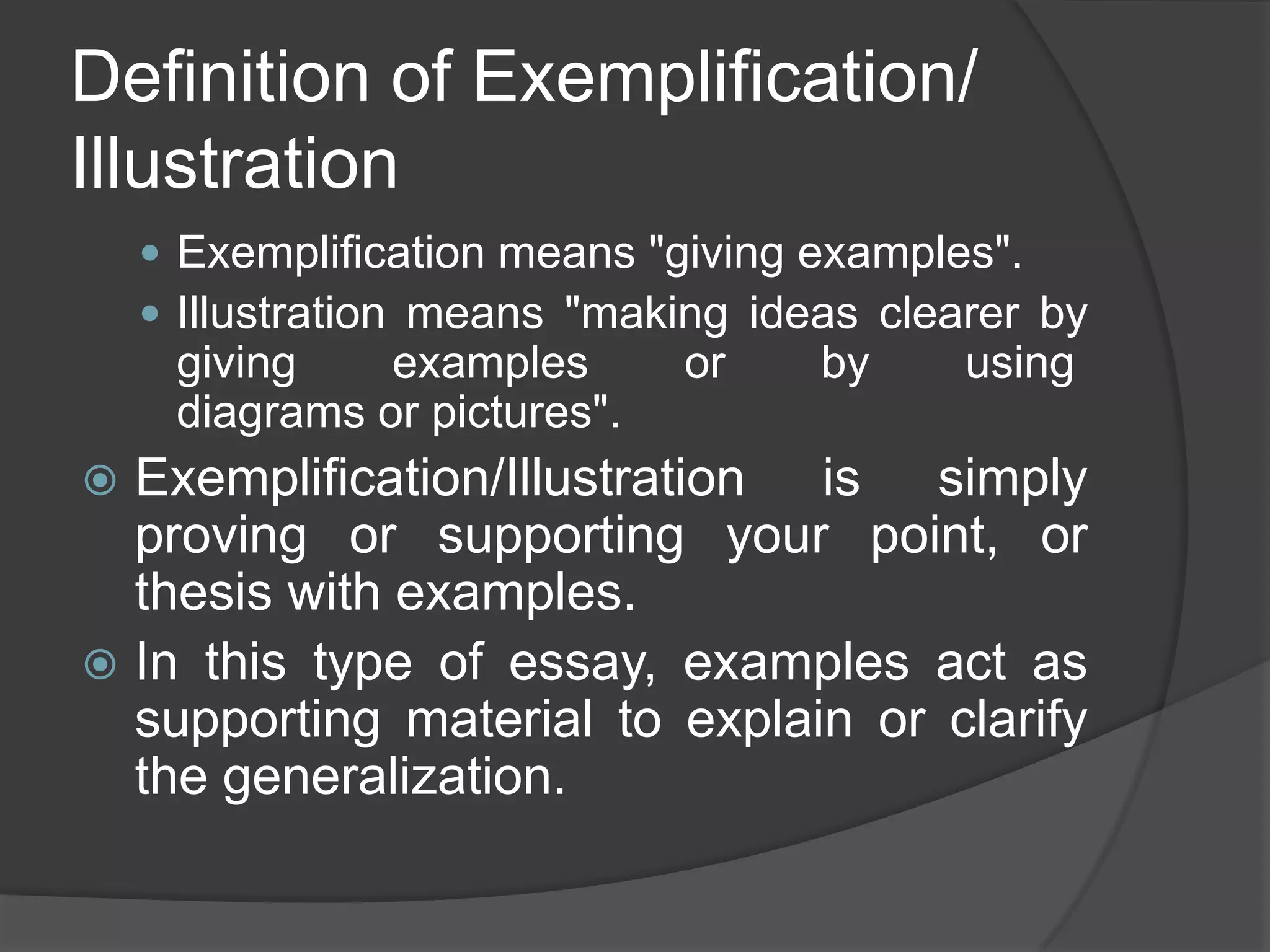 Exemplification | PPTX