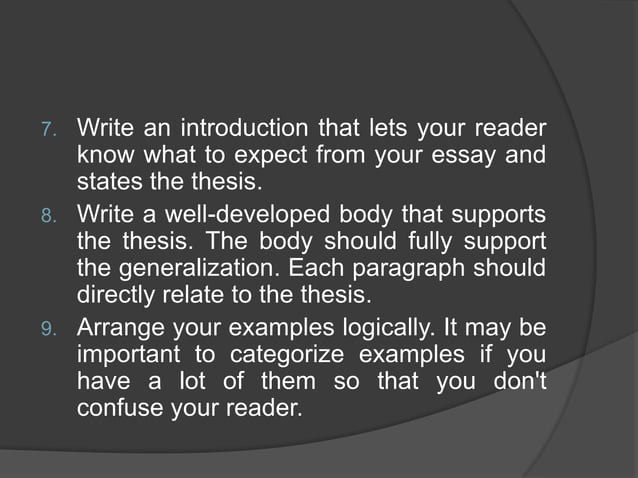 Exemplification | PPTX