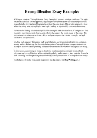 Exemplification Essay Examples.pdf