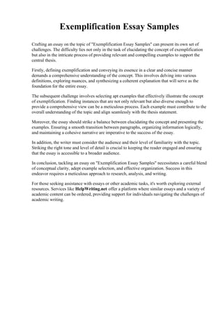 Exemplification Essay Samples.pdf