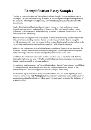 Exemplification Essay Samples.pdf