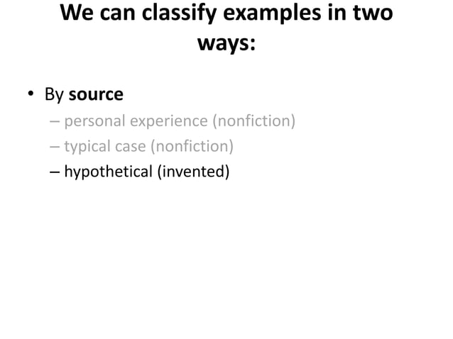 Exemplification powerpoint presentation | PPTX