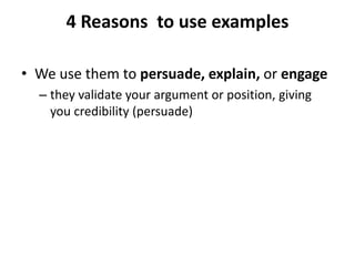 Exemplification powerpoint presentation | PPTX