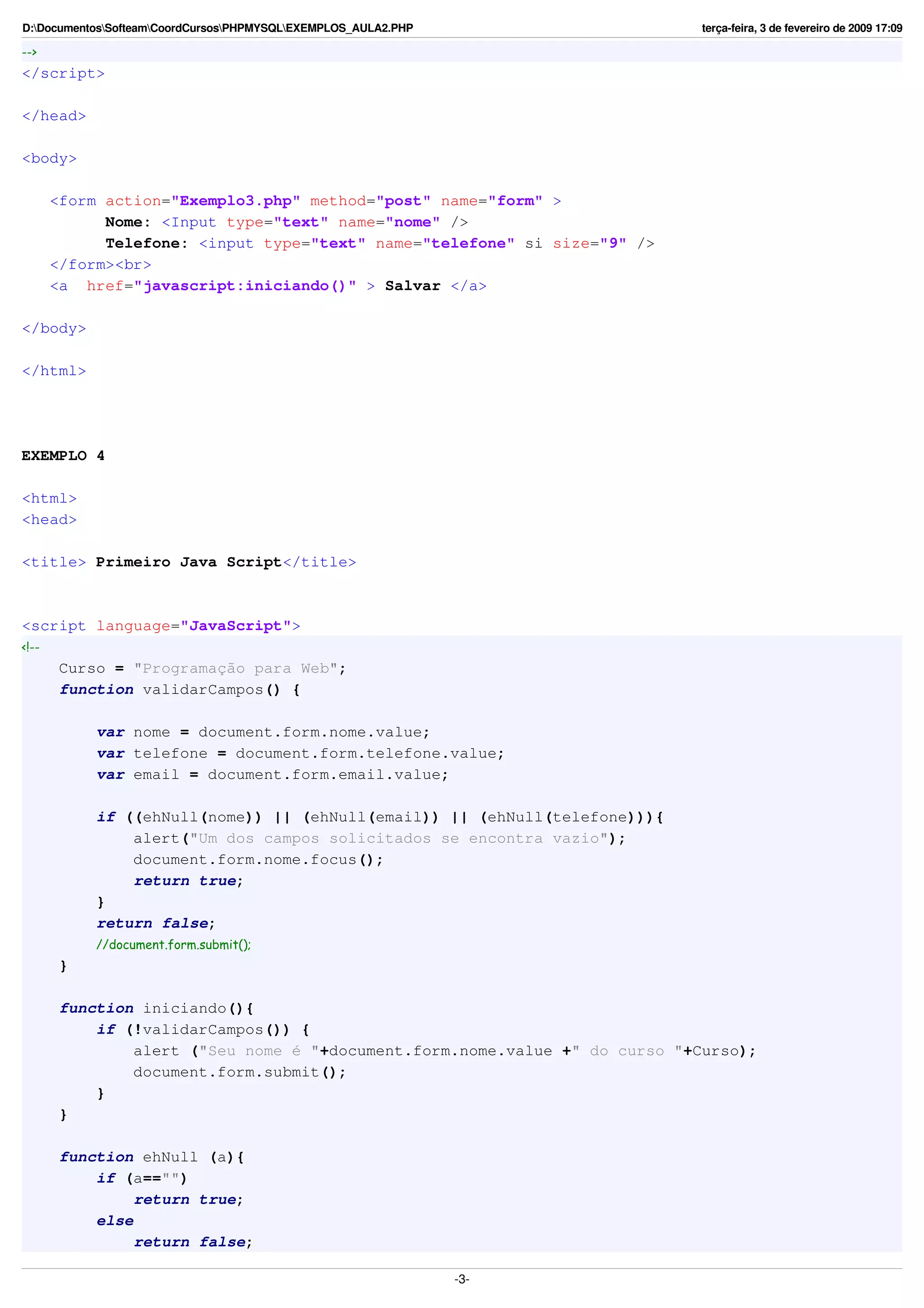 Exemplos Aula2 | PDF