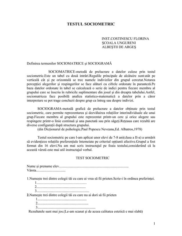 Exemplu de-test-sociometric-1-3 copy | PDF