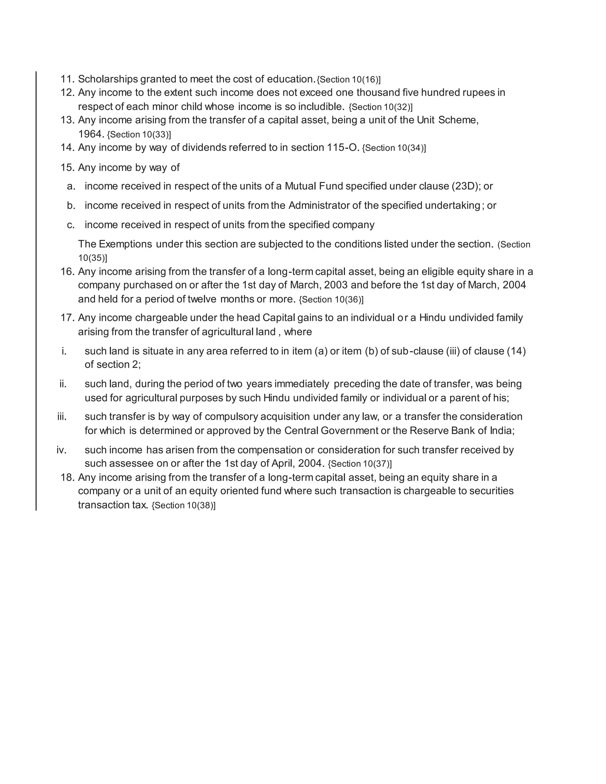 Exempted income | DOCX | Business Accounting & Finance | Business