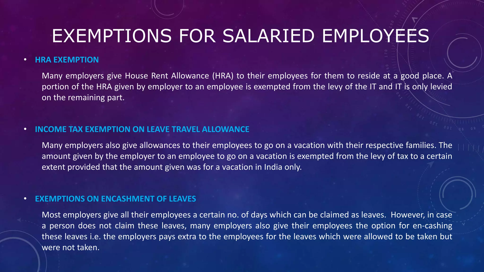 Exempted income under income tax act | PPTX