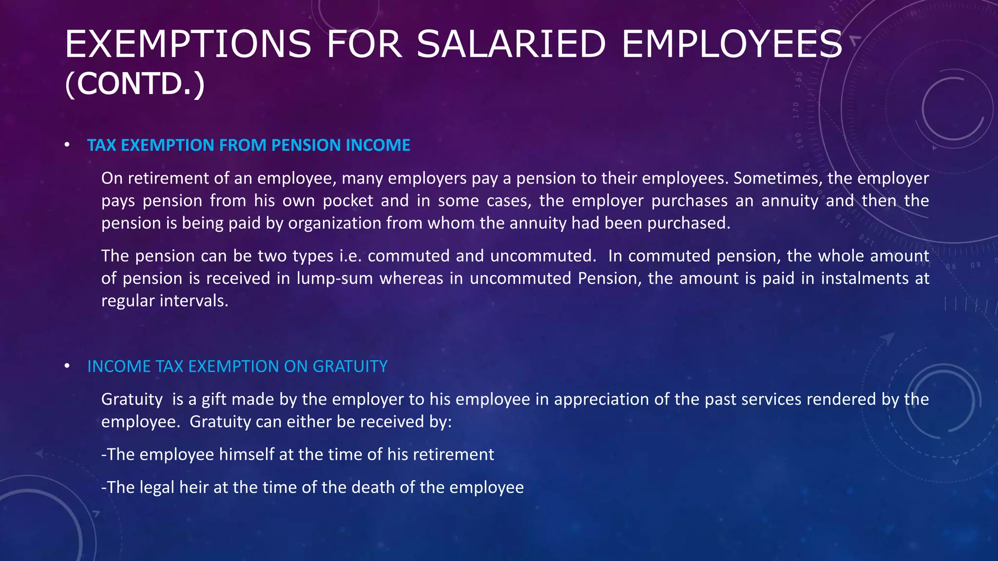 Exempted income under income tax act | PPTX