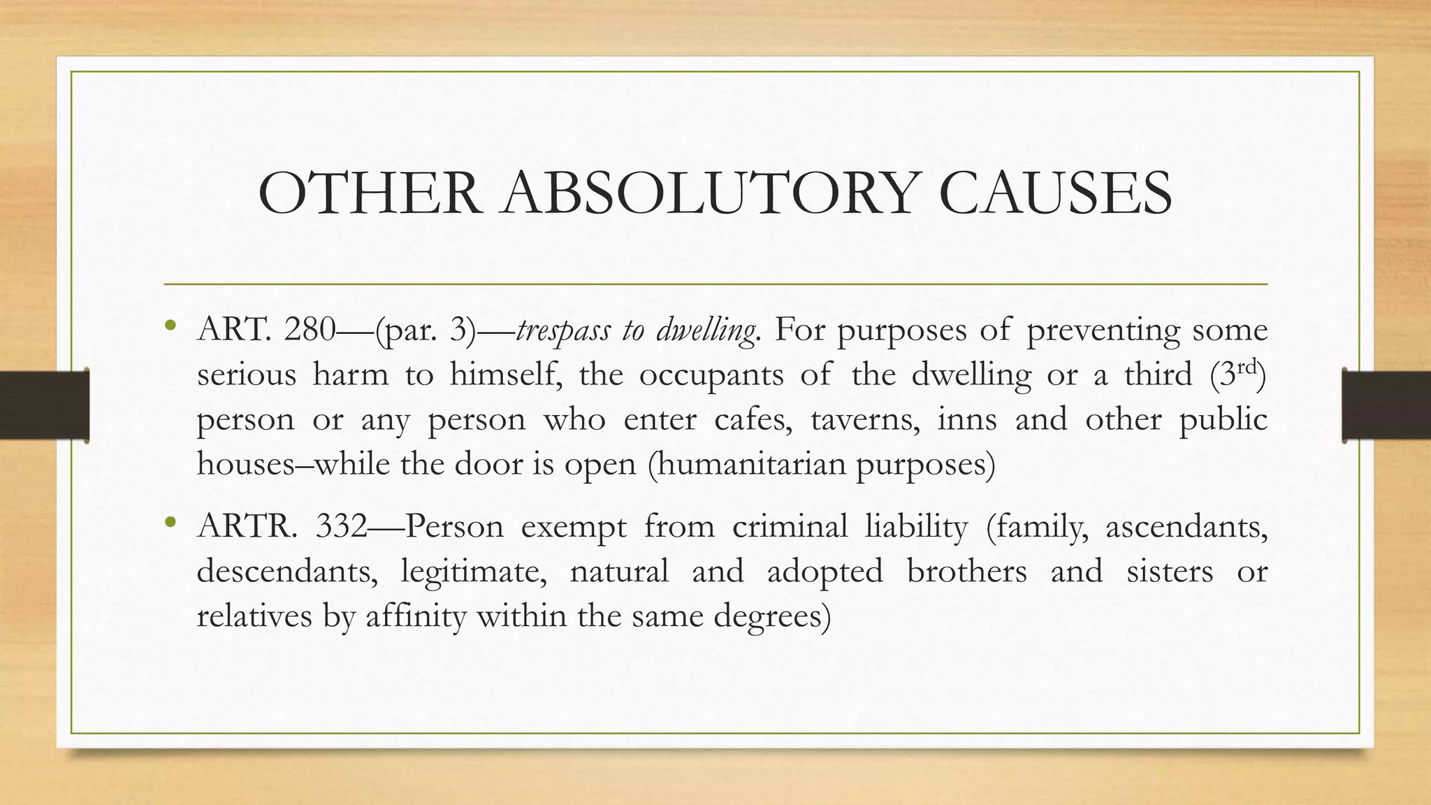 Exempting circumstance | PPTX