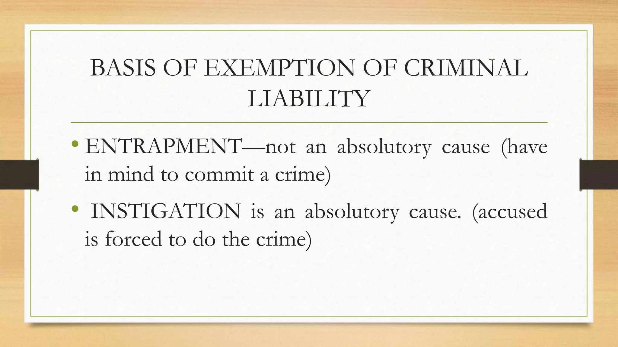 Exempting circumstance | PPTX