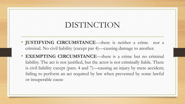 Exempting circumstance | PPTX | Crime & Harmful Acts to Individuals ...