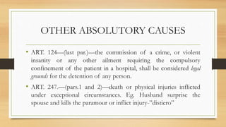 Exempting circumstance | PPTX | Crime & Harmful Acts to Individuals ...