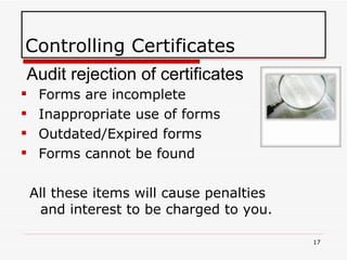 Exemption Certificate Management | PPT